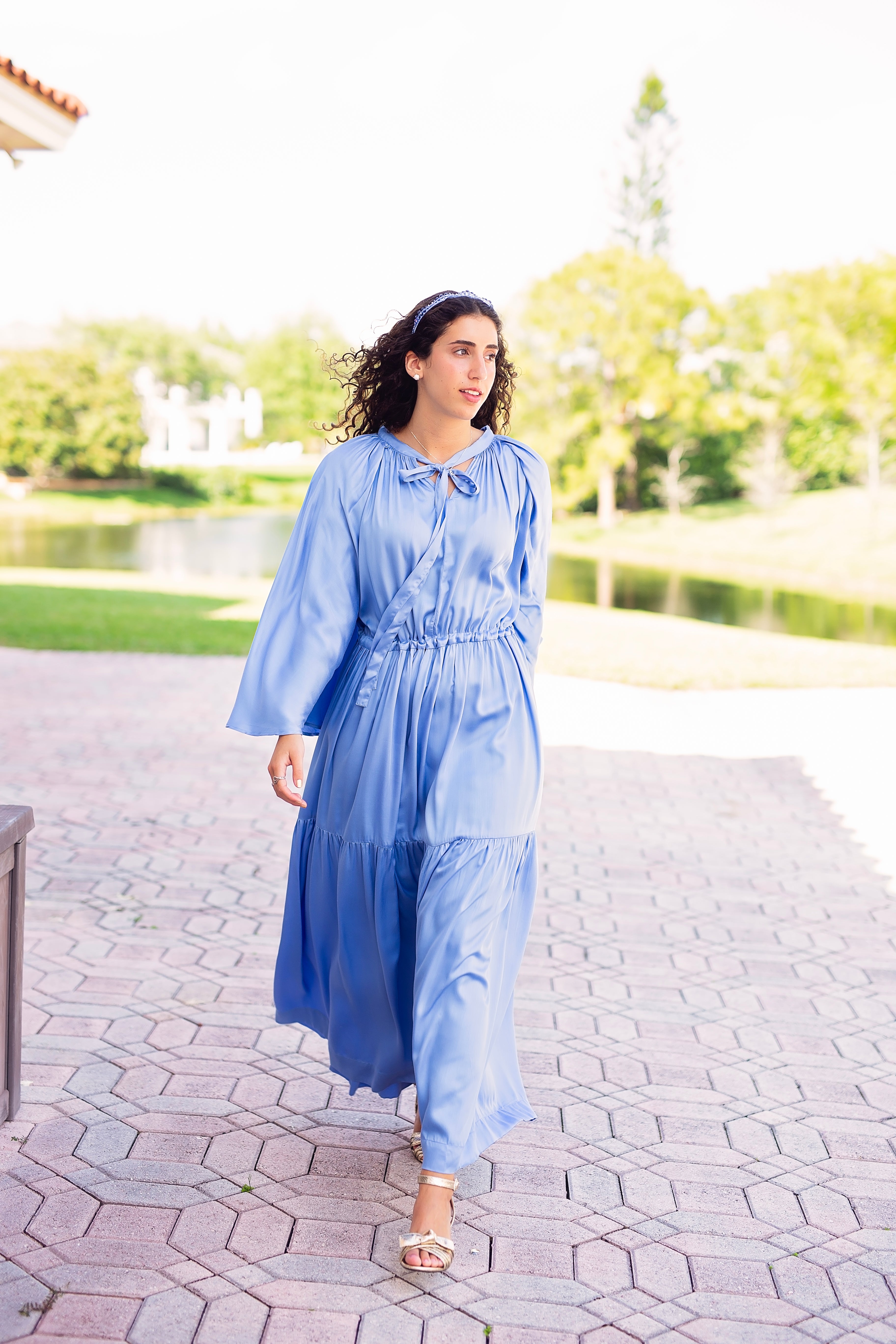 Mazel Dress - Periwinkle Blue Premium Modal Satin – PROJECT 6