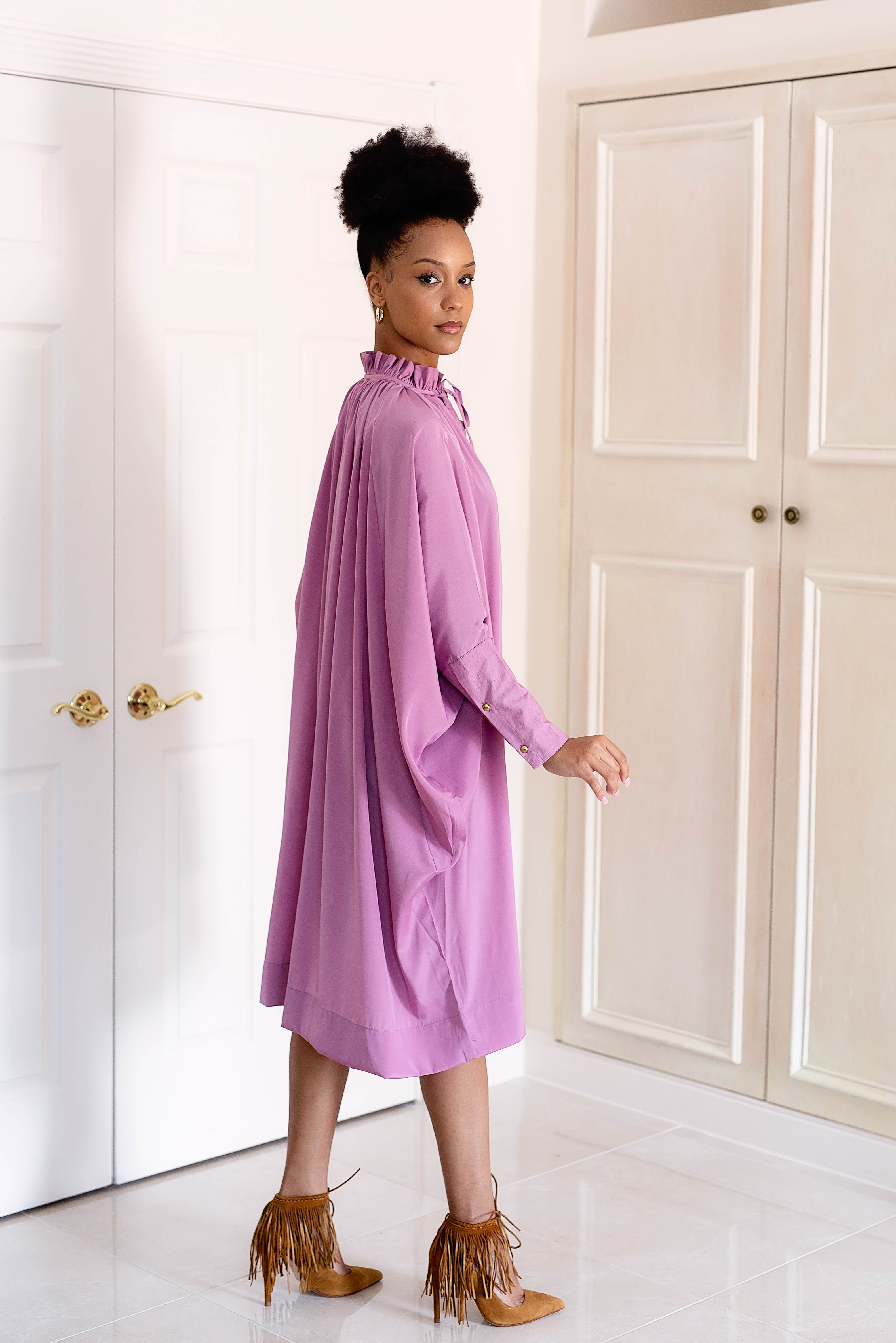 Sache Dress - Purple Crepe – PROJECT 6