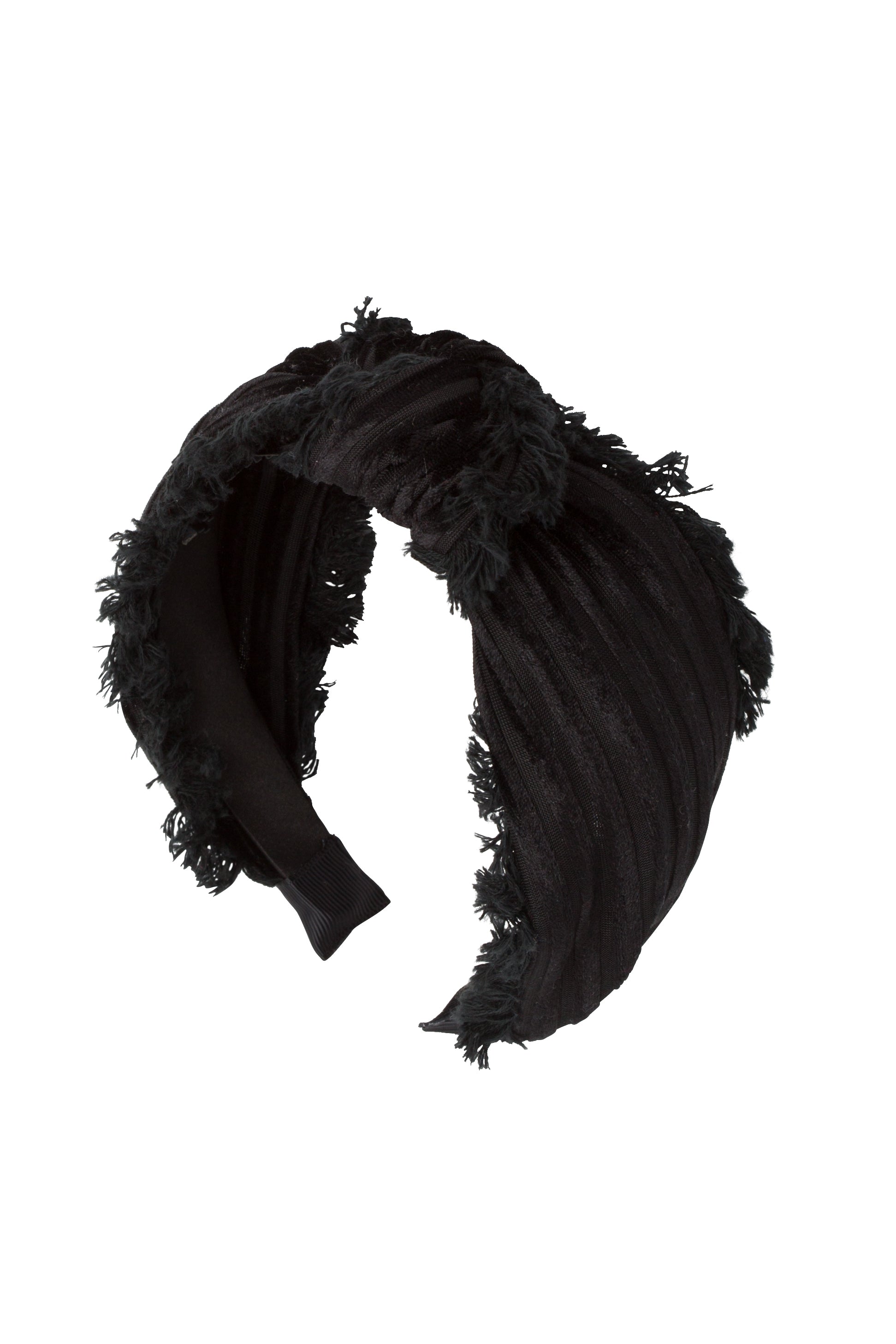 Knot Fringe Headband - Black – PROJECT 6